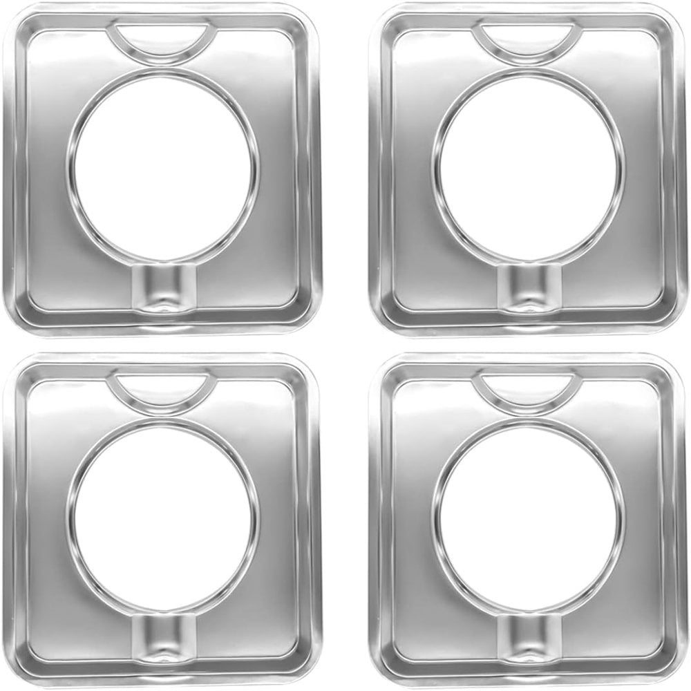 QUTETN 4 Piece Drip Pans Set Compatible with Whirpool Kenmore Frigirate ...