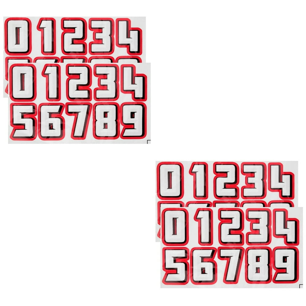 QUTETN 4 Sets of Number Helmet Stickers Football Helmet Stickers ...
