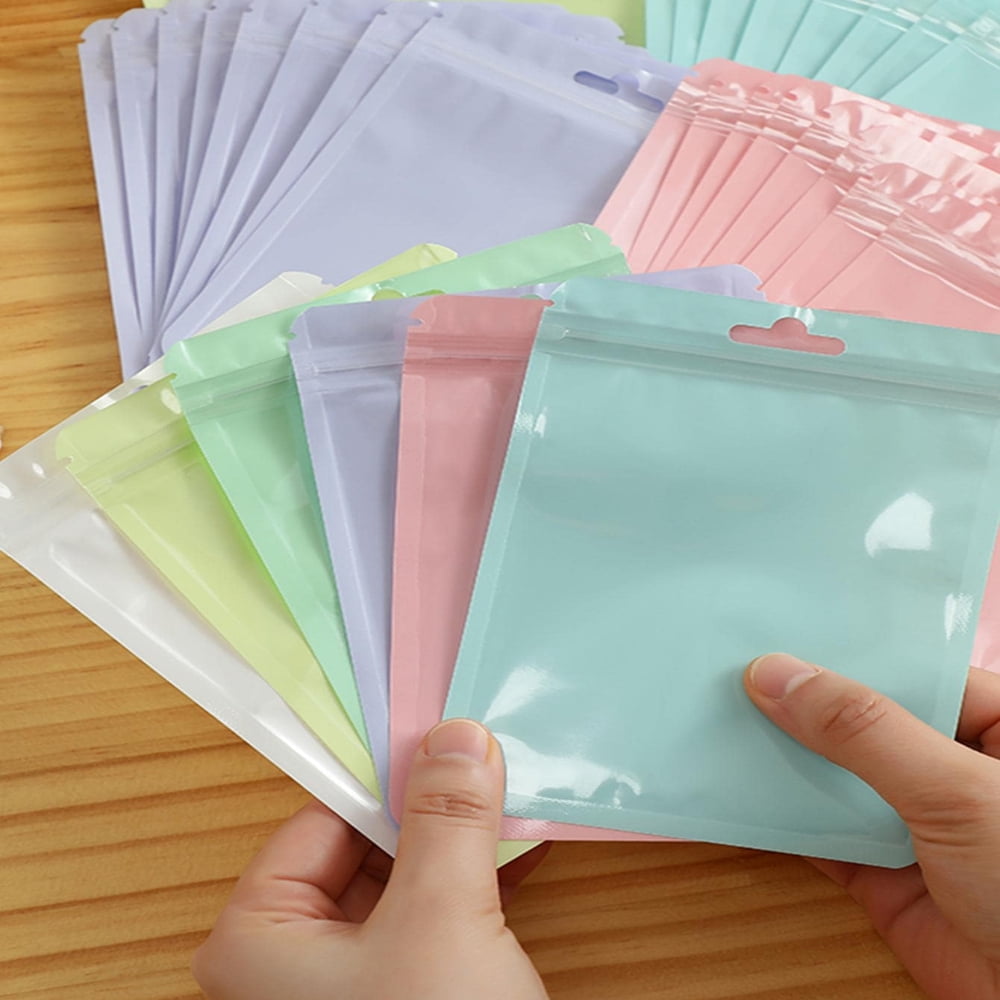 QUTETN 48pcs Mixed Color Mini Packing Bag Simple Multi-purpose Packing ...