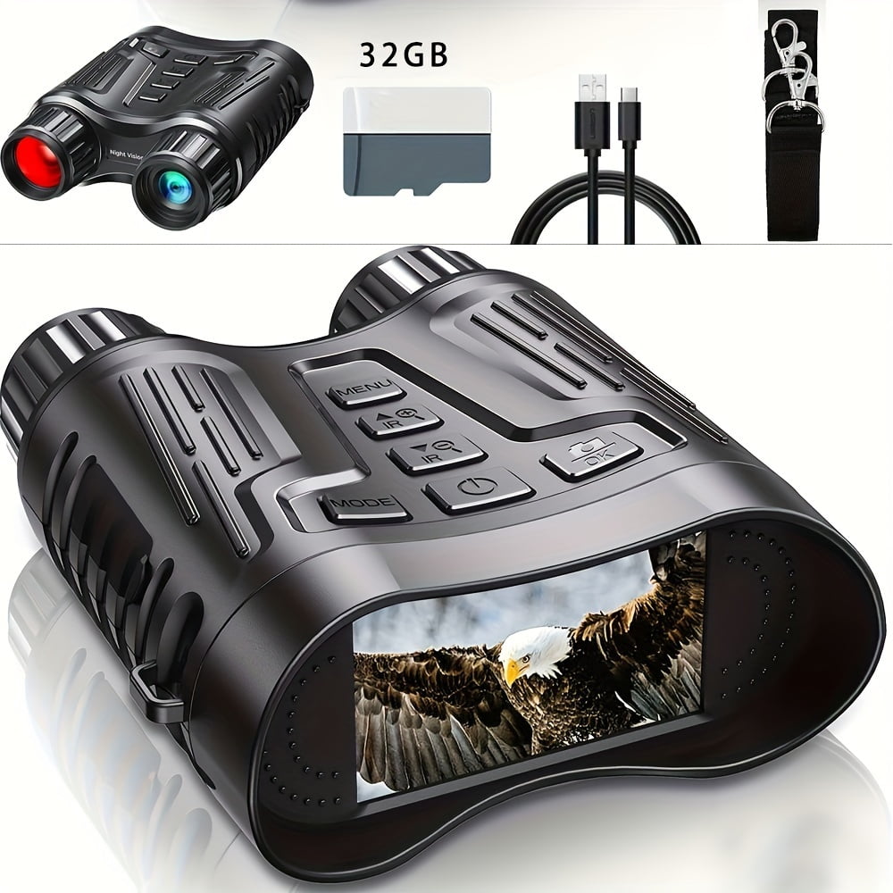 QUTETN 4K night vision Goggles 3.2-inch screen Night Vision goggles ...