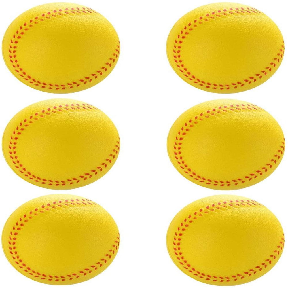 QUTETN 6 Pack Practice Baseballs Foam Baseball Ball Baseball for Kids ...