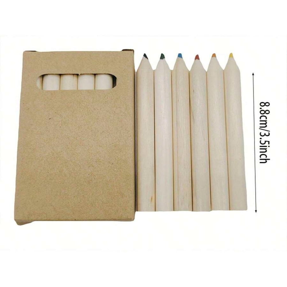 QUTETN 6PCS Pencils Per Pack 3.5 Inch Mini Colored Pencils Bulk ...
