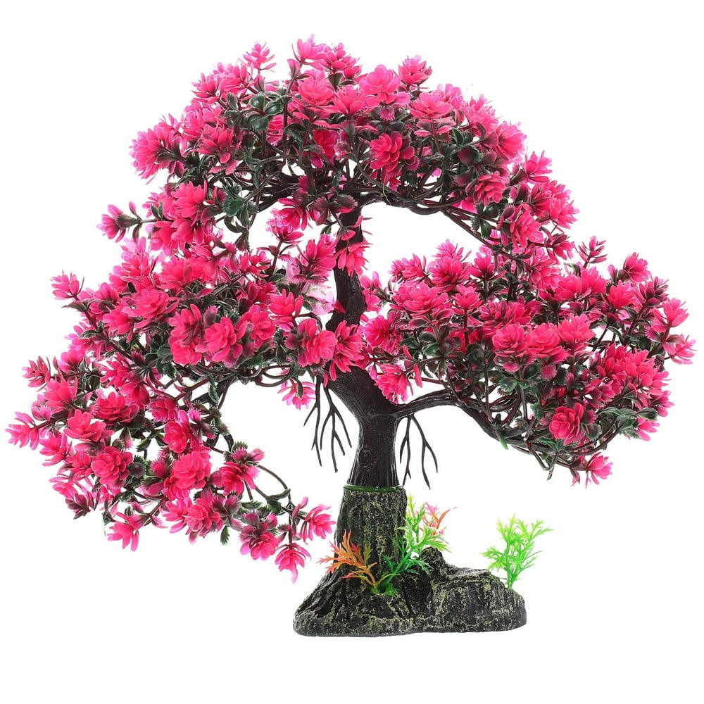 QUTETN Artificial Aquatic Plant Fish Tank Tree Decoration Aquarium ...