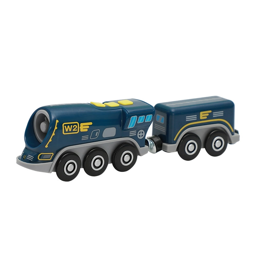 QUTETN Battery Operated Train for Wooden Track Battery Operated Action ...