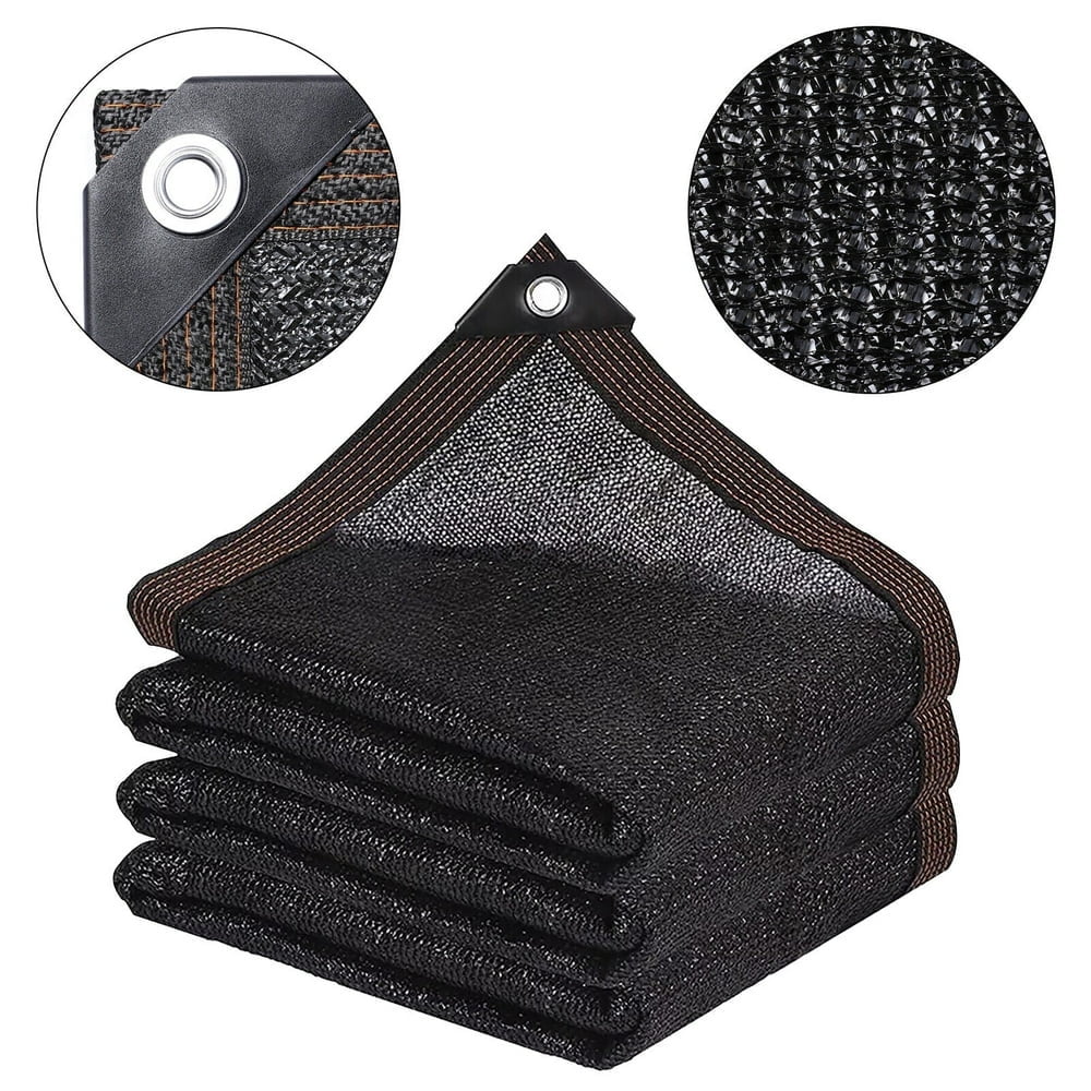 QUTETN Black Shade Cloth Sunblock Mesh 90% Sunblock Net for Garden ...