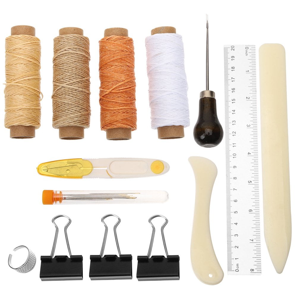 QUTETN Book binding materials 1 Set Bookbinding Tools DIY Leather ...