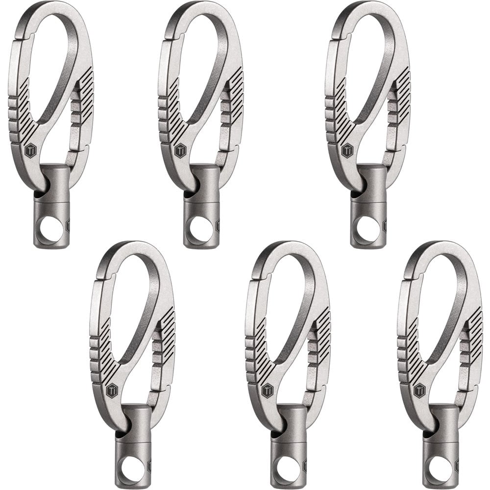 QUTETN Carabiners Keychains Aluminum D-Ring Locking Locking Carabiners ...
