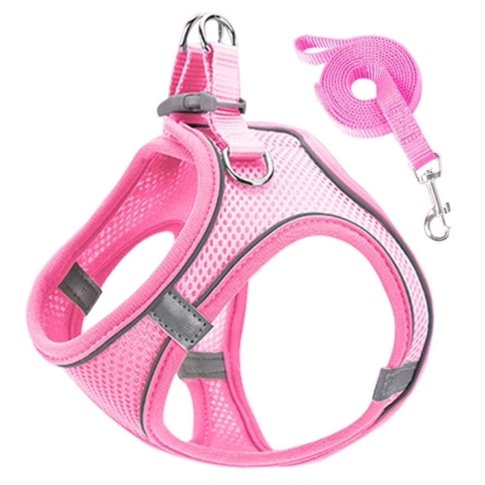 QUTETN Dog Harness Reflective Pet Harnesses And Leashes Set Adjustable ...