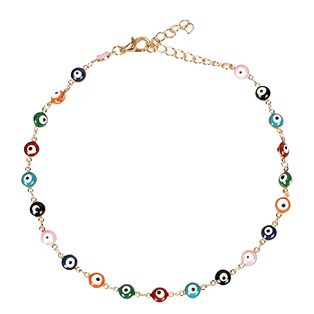 QUTETN Evil Eye Necklace Choker Necklace for Women Neck Chain Evil Eye ...