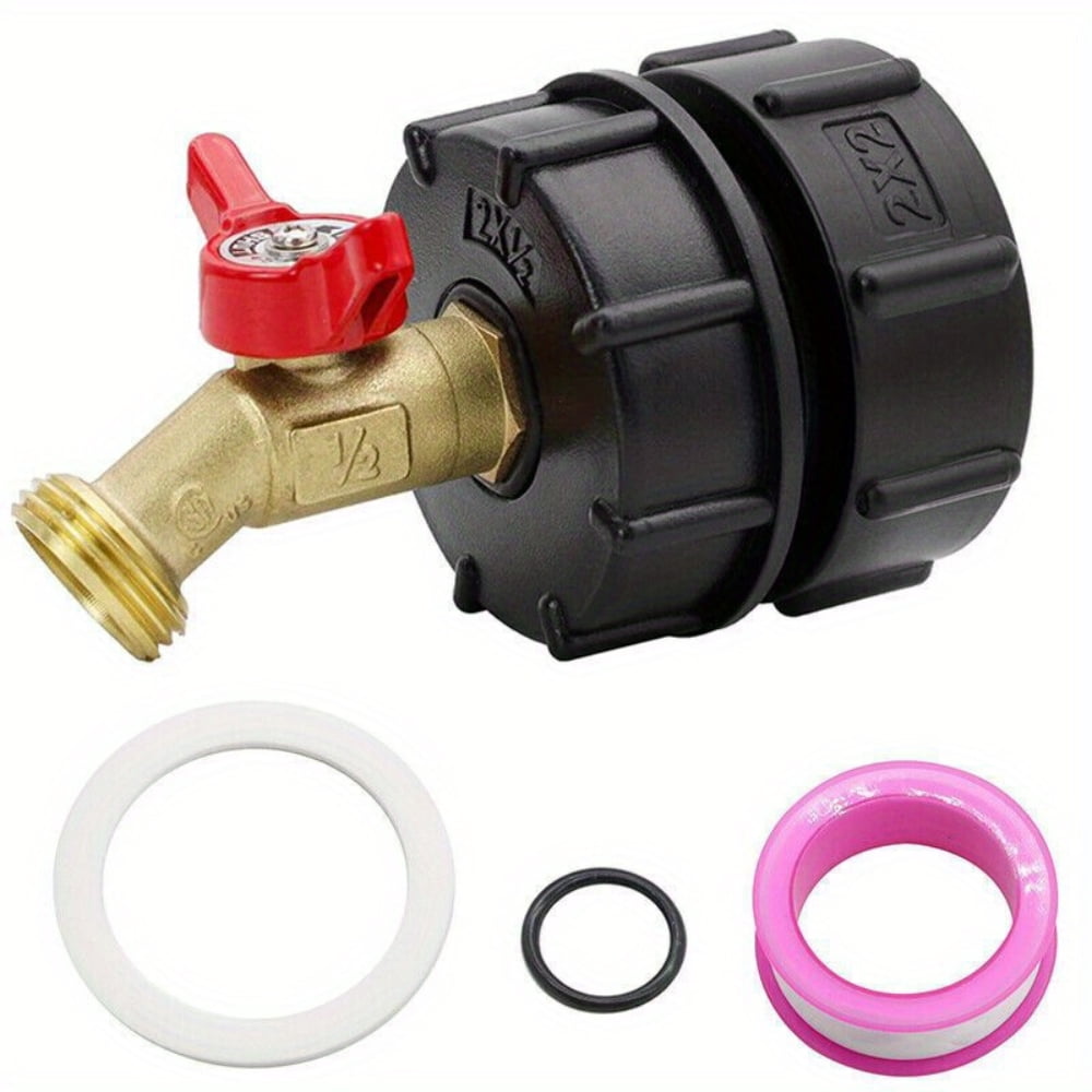 QUTETN IBC Tank Fitting 2.36‘‘ Fine Thread Adapter for 275-330 Gallon ...