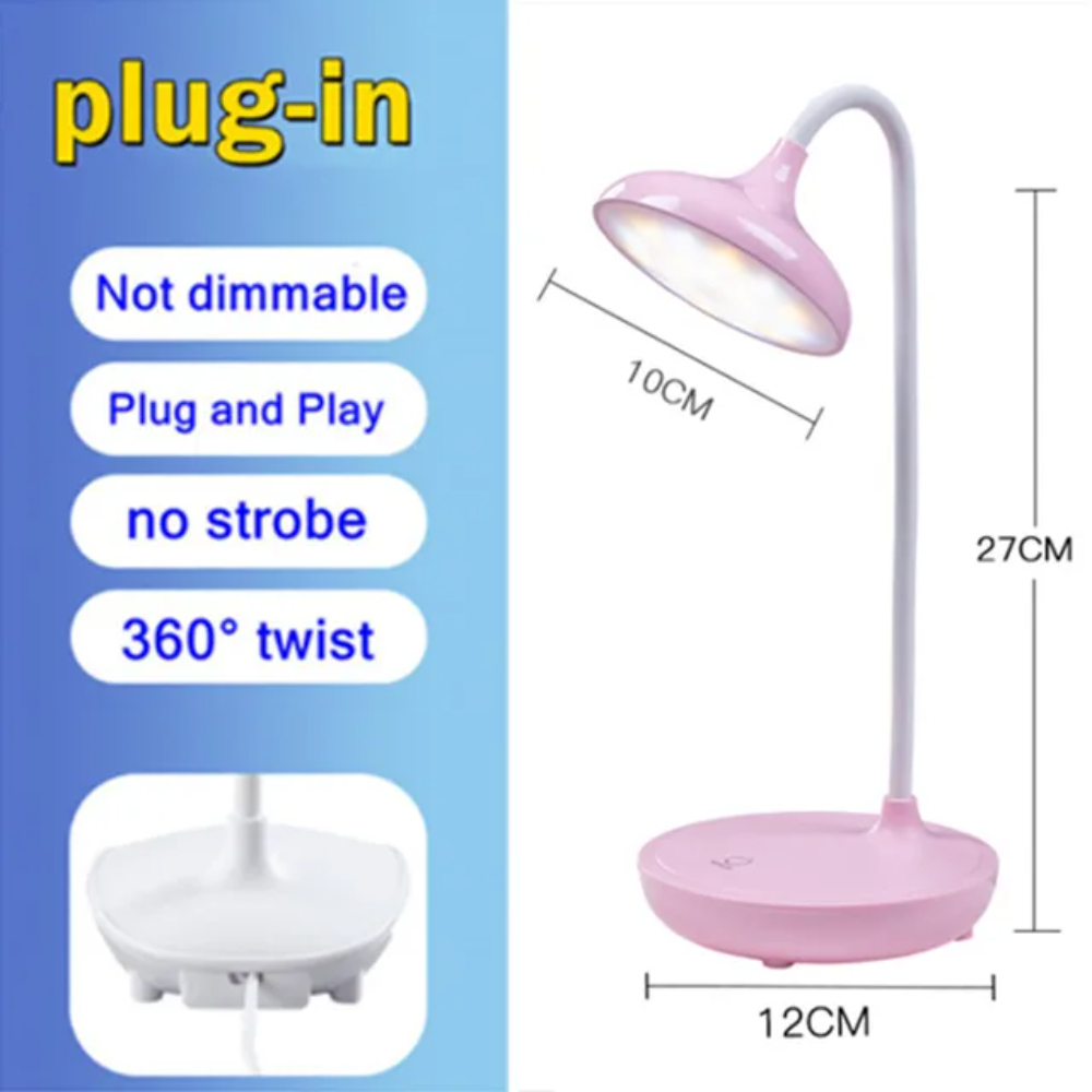 QUTETN LED Table Lamp USB Powered LED Tube Eye Protection Lamp Study ...