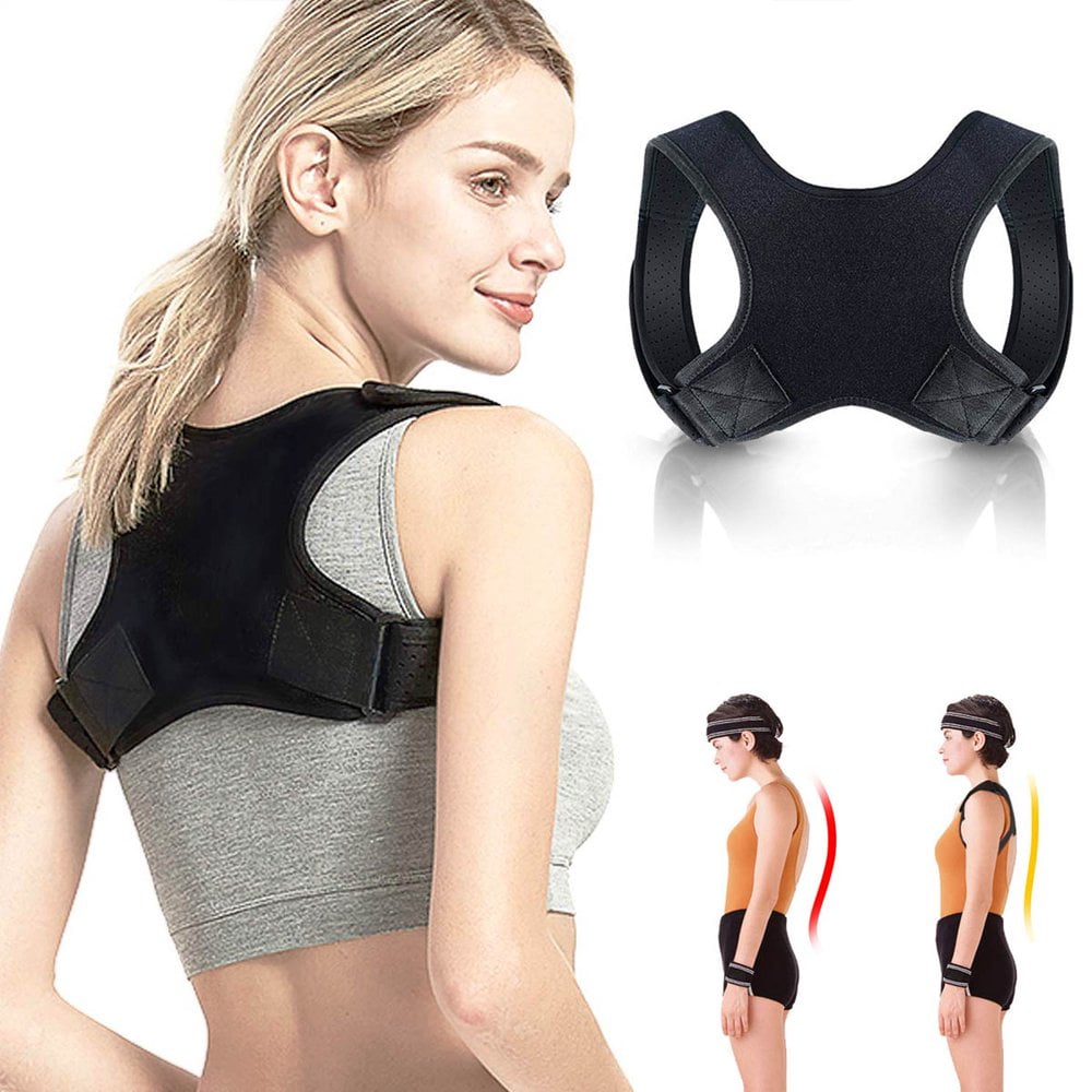 QUTETN Men Women Posture Corrector Upper Back Brace Neck Back Shoulder ...