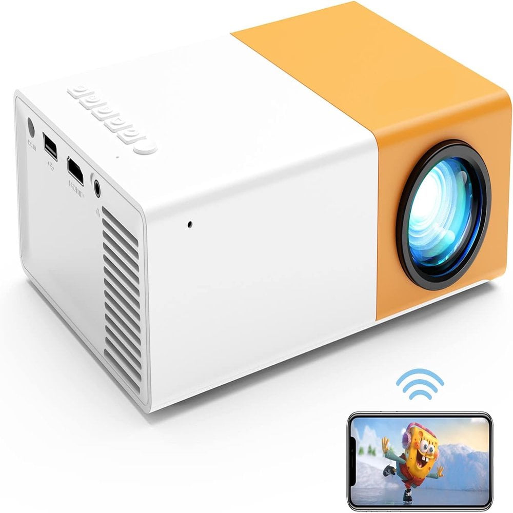 QUTETN Mini Projector WiFi Projector Support 1080P Portable Movie ...