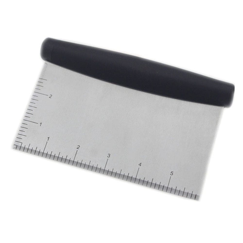 QUTETN Multi-Purpose Dough Cutter Bench Scraper 6-Inch Pastry Scraper ...