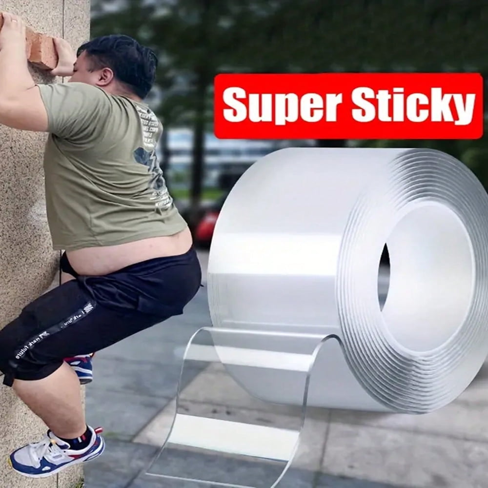 QUTETN Nano Magic Tape With Super Sticky Transparent Double Sided ...