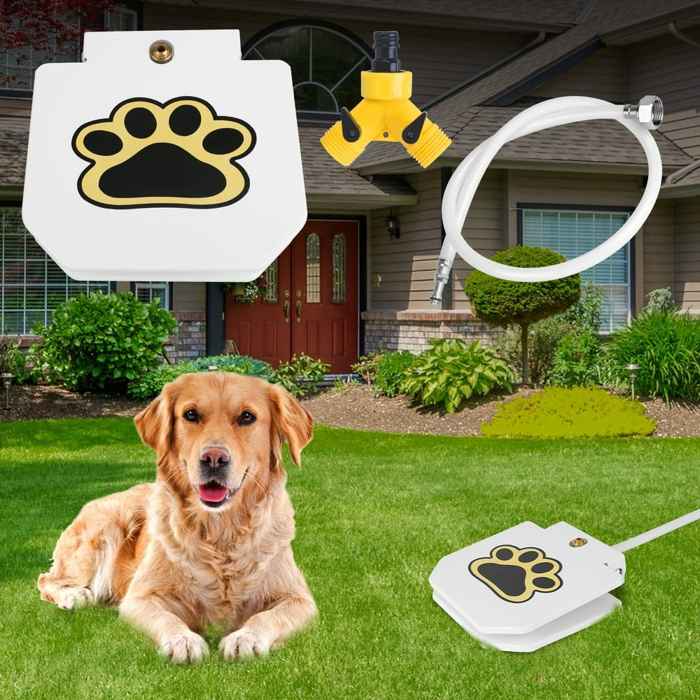 QUTETN Outdoor Garden Dog Water Fountain Ultra Hygienic Dog Step on Paw ...