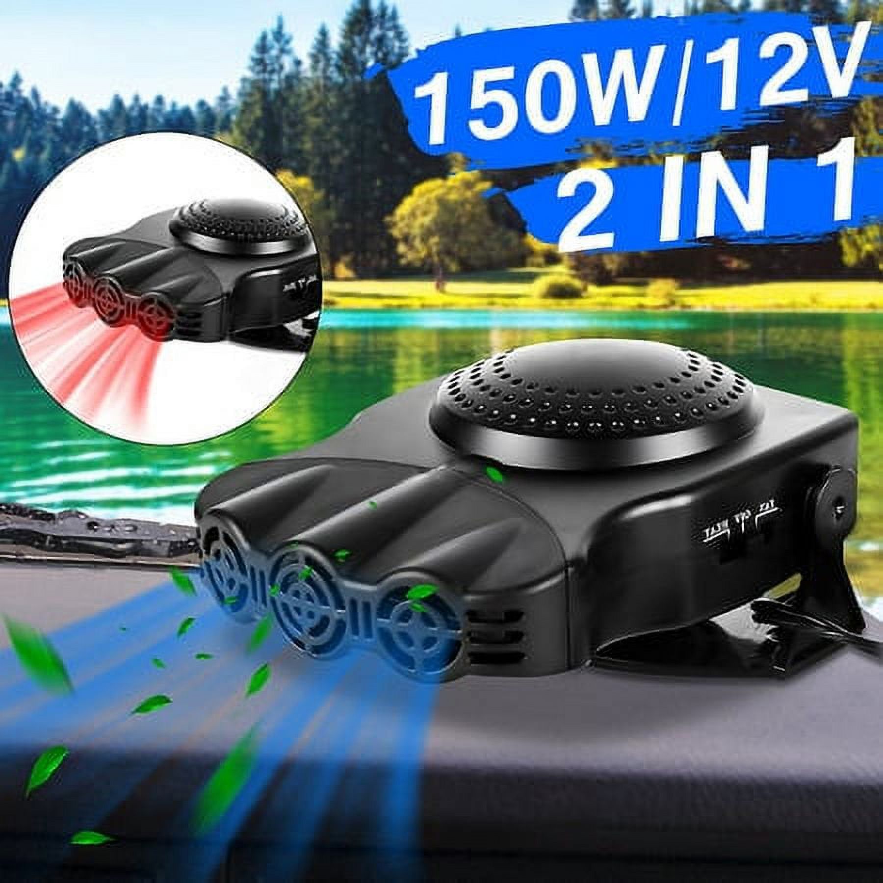 QUTETN Portable Car Cooler Auto Electronic Air Conditioner Fan Fast ...