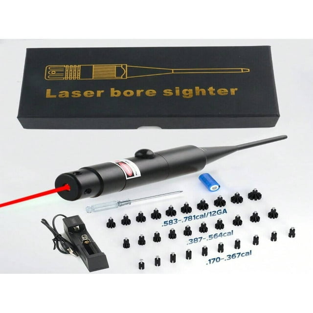 QUTETN Red/Green Laser Bore Sighter Kit .17 To .78 Multiple Caliber ...