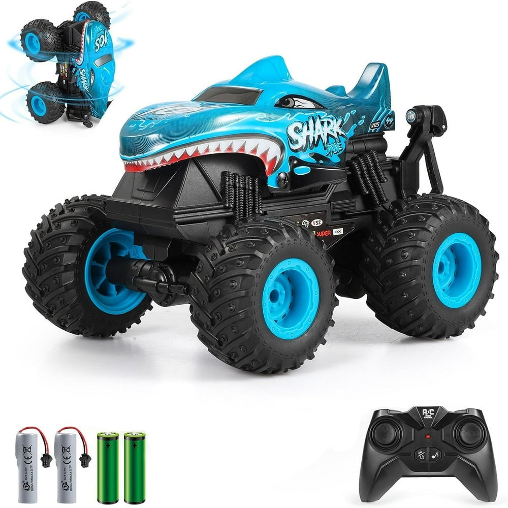 QUTETN Remote Control Car Toys for Kids Boys RC Monster Truck with 360 ...