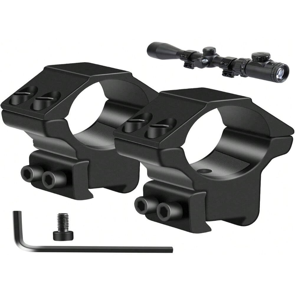 QUTETN STONESKY 2Pcs Medium Profile 1”/25.4mm Rifle Scope Mount Ring ...