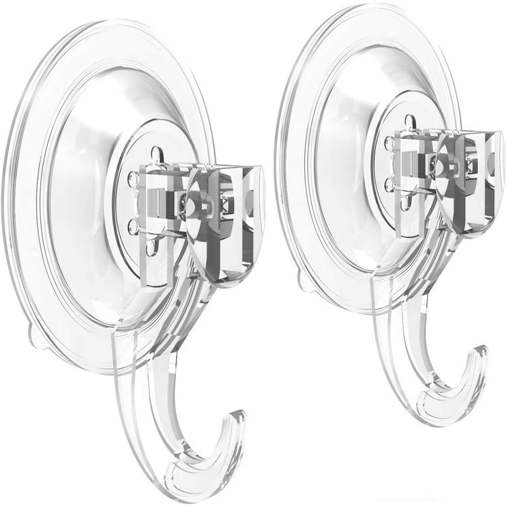 QUTETN Shower Suction Hooks 2 Pack Suction Hooks Removable and Reusable ...
