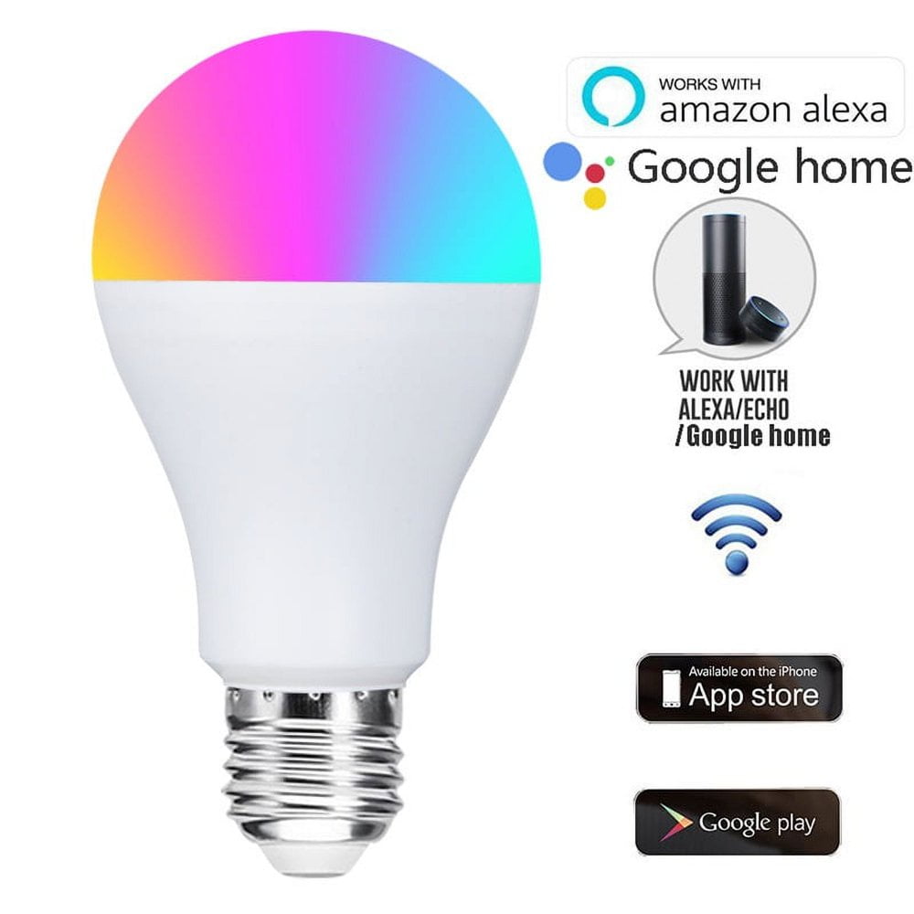 QUTETN Smart Light Bulb 1500Lumen Smart Alexa Light Bulb Ultra Bright ...