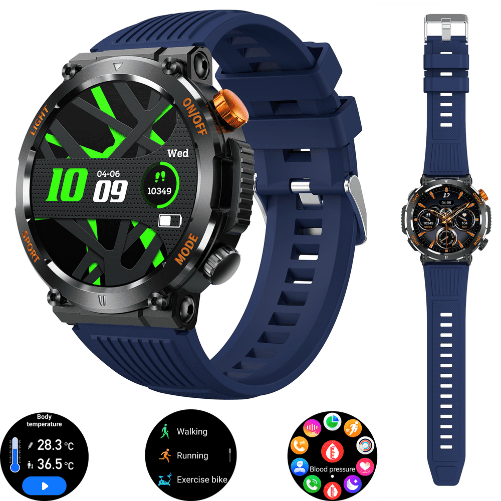 QUTETN Smart Watch 1.46” Sports Bluetooth Watch with High Battery and ...