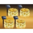 QUTETN Solar Fairy Lights Warm White Solar String Lights Outdoor ...