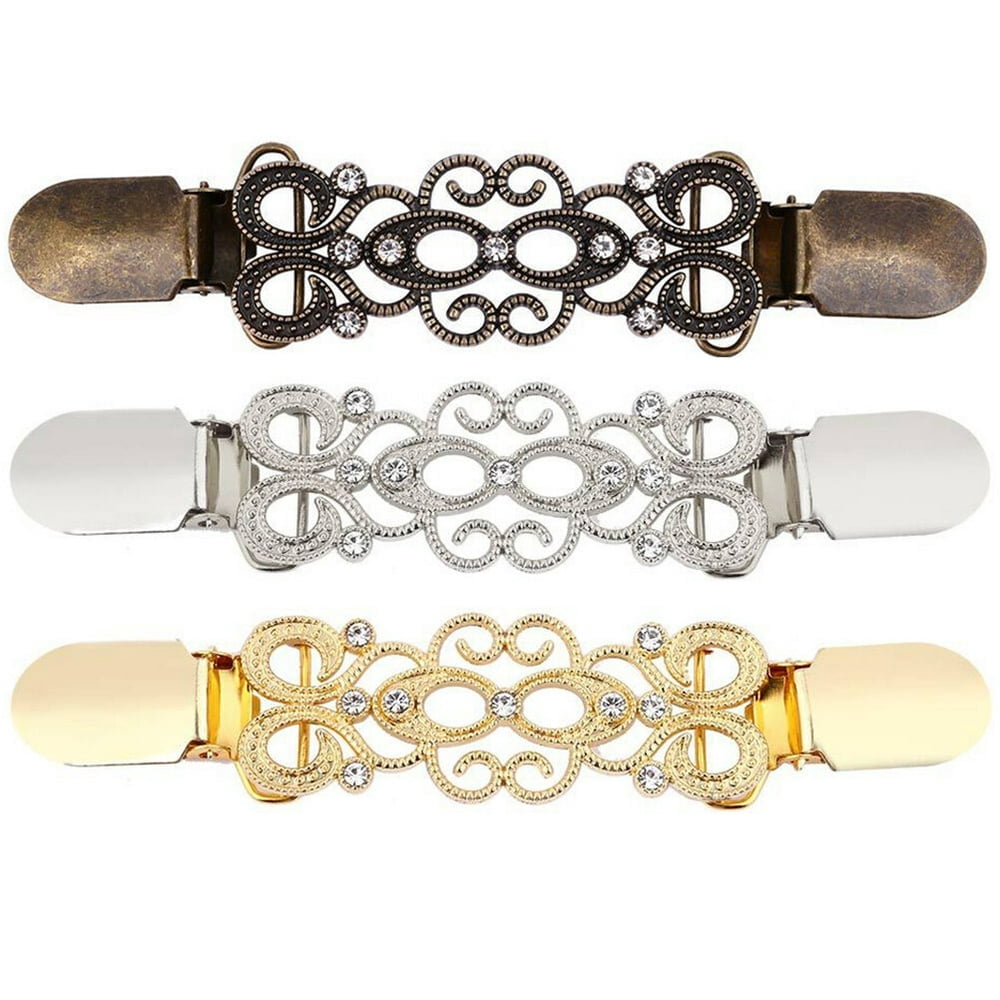 QUTETN cardigan clasps 3Pcs Attractive Cardigan Clips Practical Chic ...