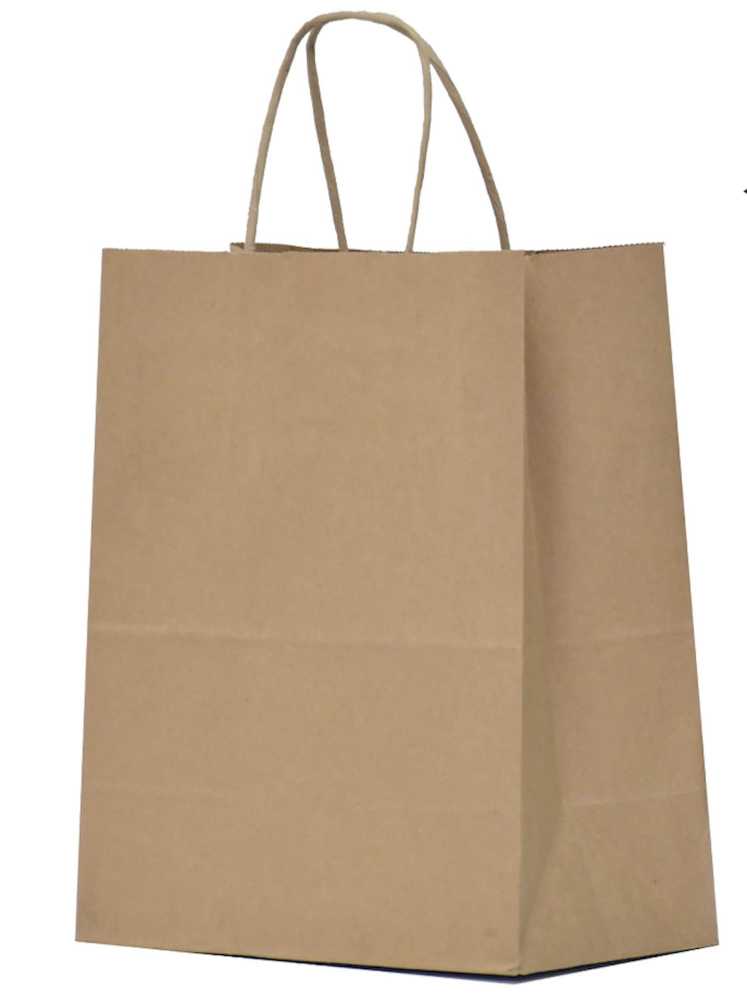 QUTUUS Brown Paper Bags AIF9 with Handles Bulk 8x4.75x10.5 100 pcs ...