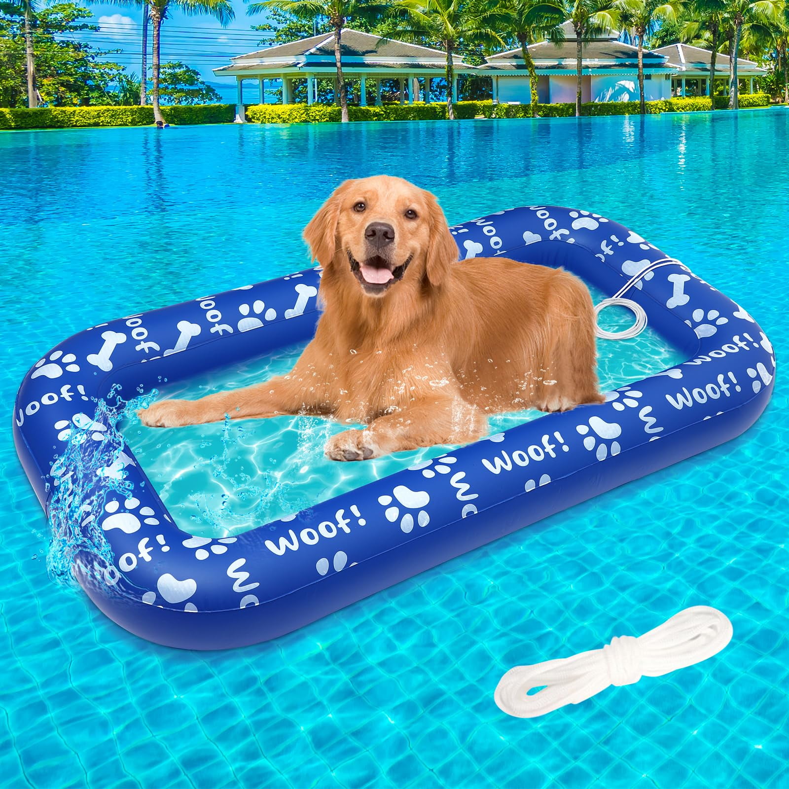 QUUREN Dog Pool Float Inflatable Dog Floats for Pool Portable Dog ...