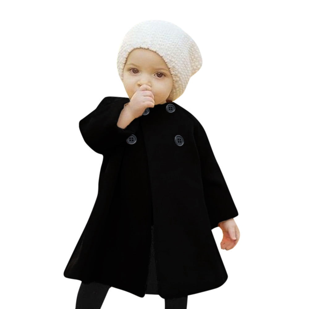 QUYUON Baby Girl Peacoat Toddler Girls Outerwear Coats Fall Winter Kid ...