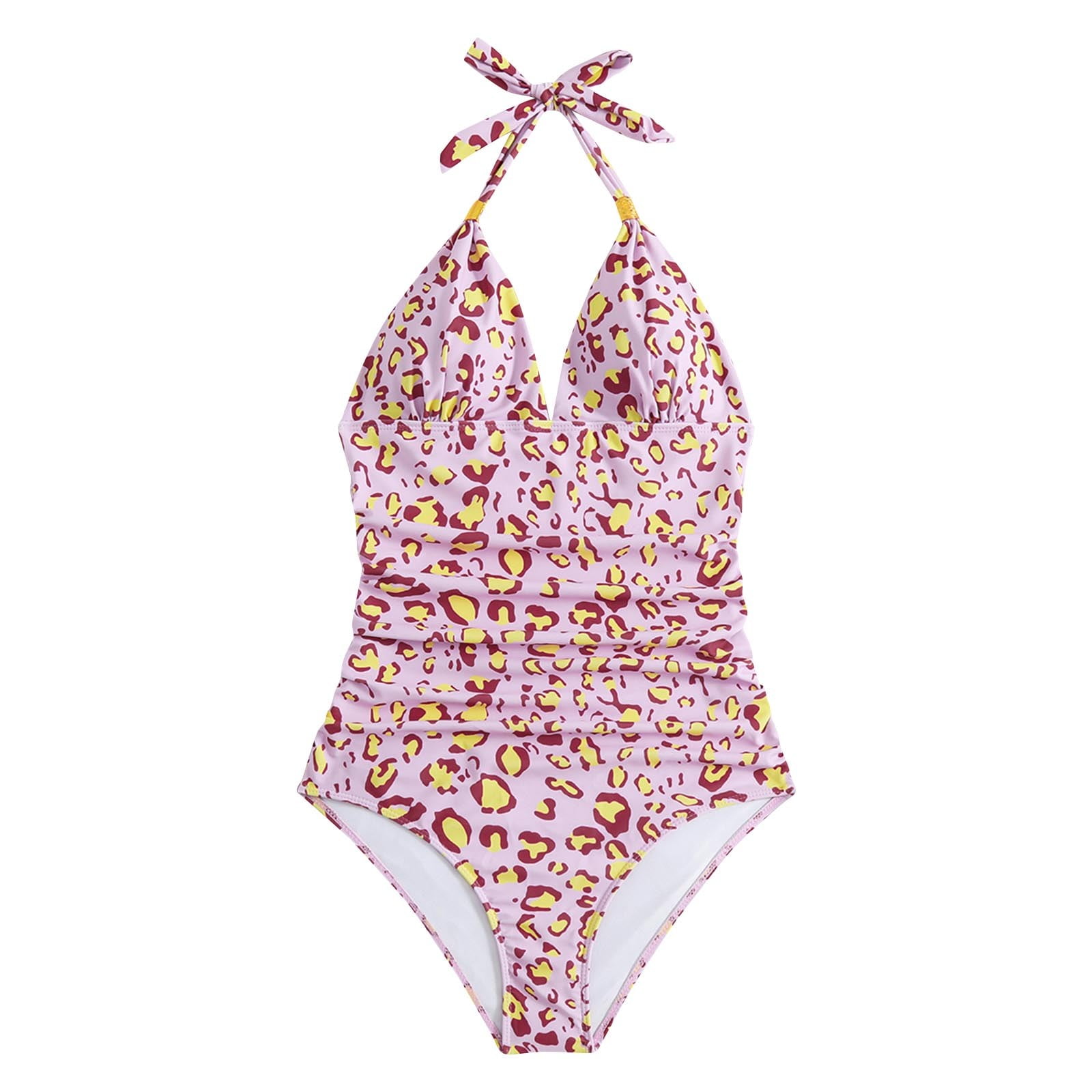 QUYUON Bathing Suits for Women One-Piece Bathing Suit Retro Ruched Push ...