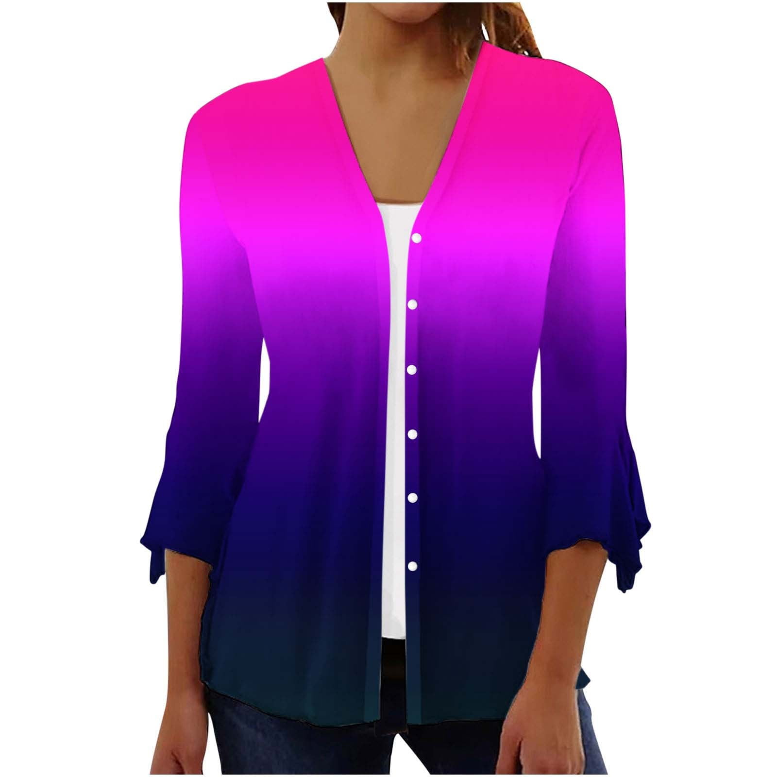 QUYUON Button Front Cardigans for Women Deals Long Sleeve Cardigans for ...