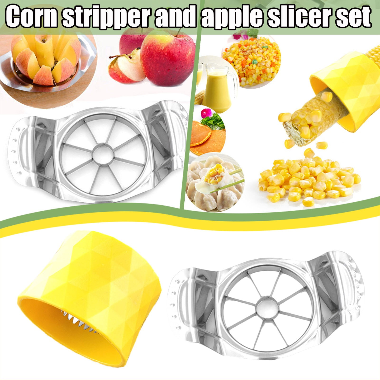 QUYUON Cooking Utensils Set in Clearance Stainless Steel Cutter and ...