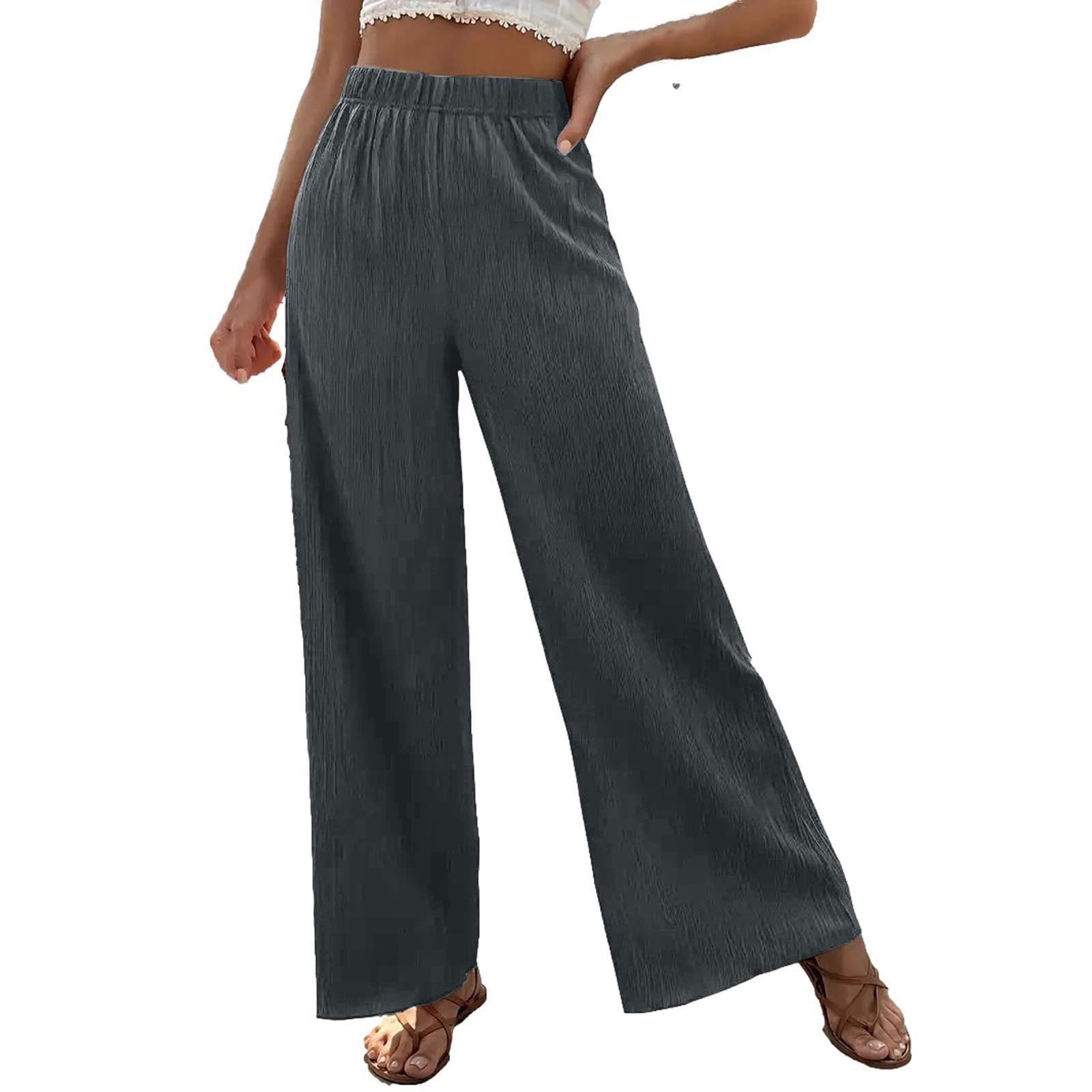QUYUON Cute Pants Clearance Workout Out Trousers Casual Loose Pants ...