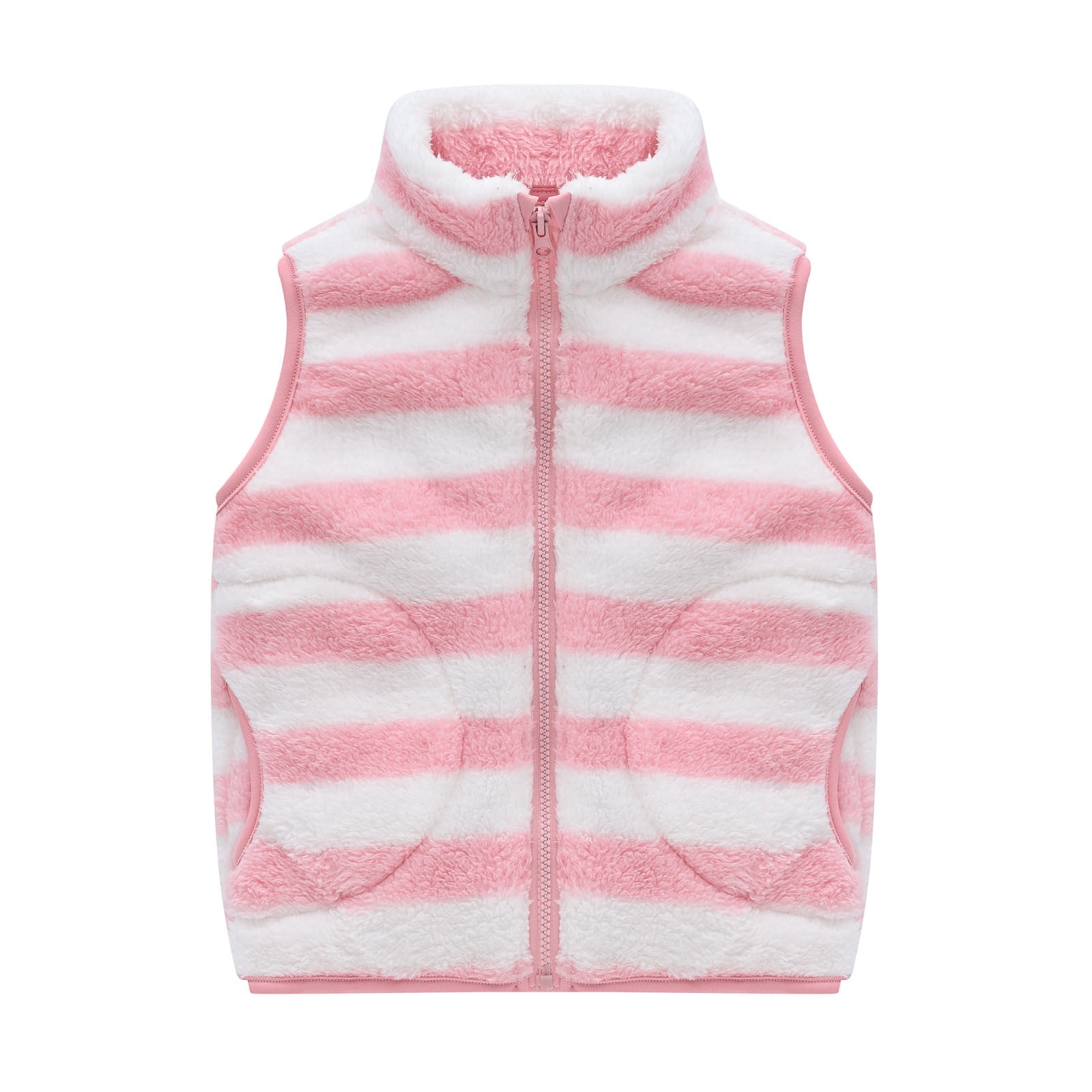 QUYUON Girls Fleece Jacket Discounts Sleeveless Fleece Jacket Toddler Baby Boys Girls Solid ...