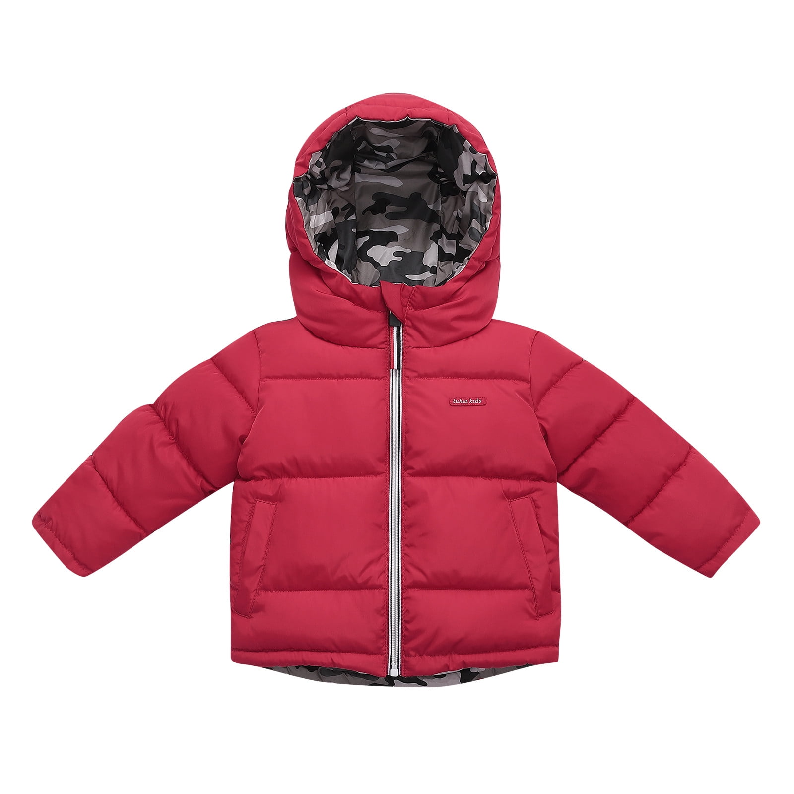 QUYUON Newborn Baby Hooded Puffer Jacket Deals Long Sleeve Puffer ...
