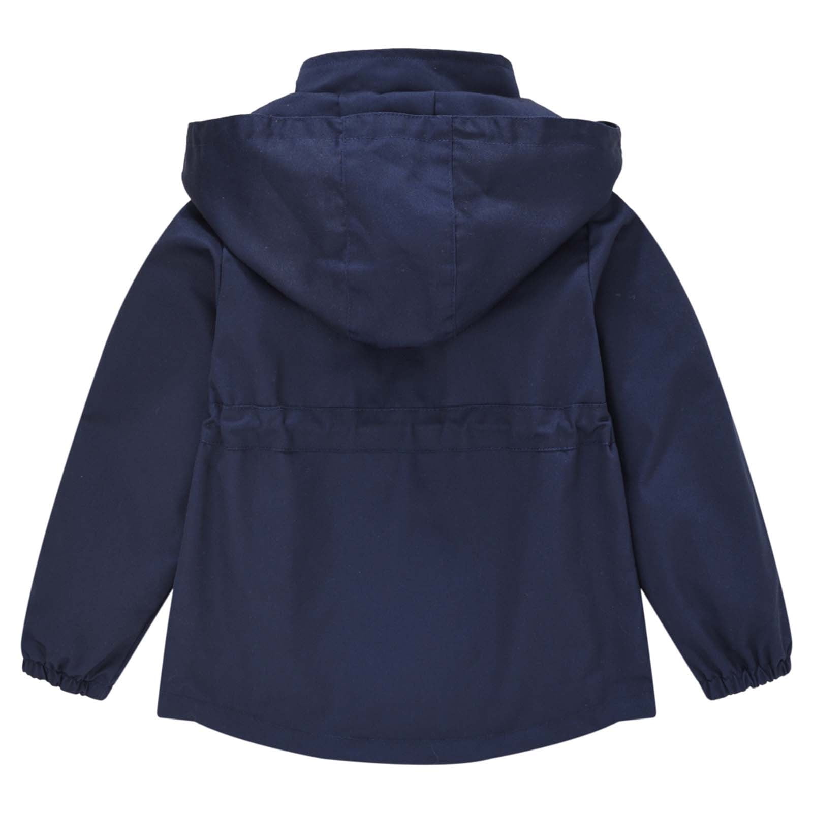 QUYUON Toddler Anorak Jackets Baby Boys Girls Zip Up Snap Buttons Lightweight Hoodies Jacket ...