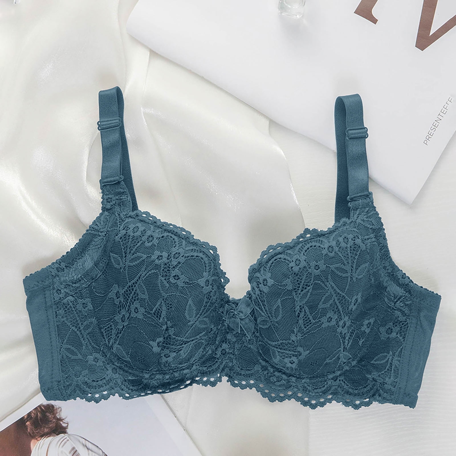 Quyuon Wire Free Push Up Bras For Women Clearance Wireless Shaping Bra