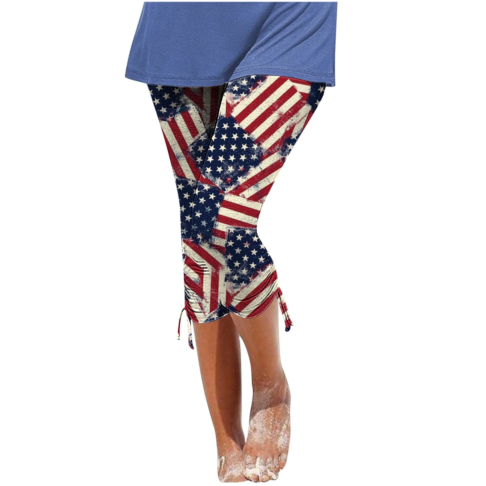 Quyuon Womens Capris For Summer Elastic Waist Capris And Cropped