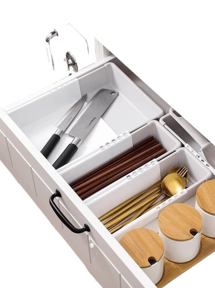 QUZ Kitchen Drawer Organizer Expandable Divider Cutlery Box - Walmart.com