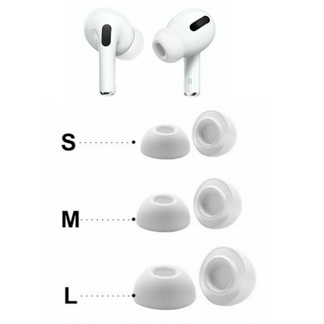 QVBWORLD Replacement 3 Pairs Silicone Ear Tips Buds for AirPods Pro (S ...