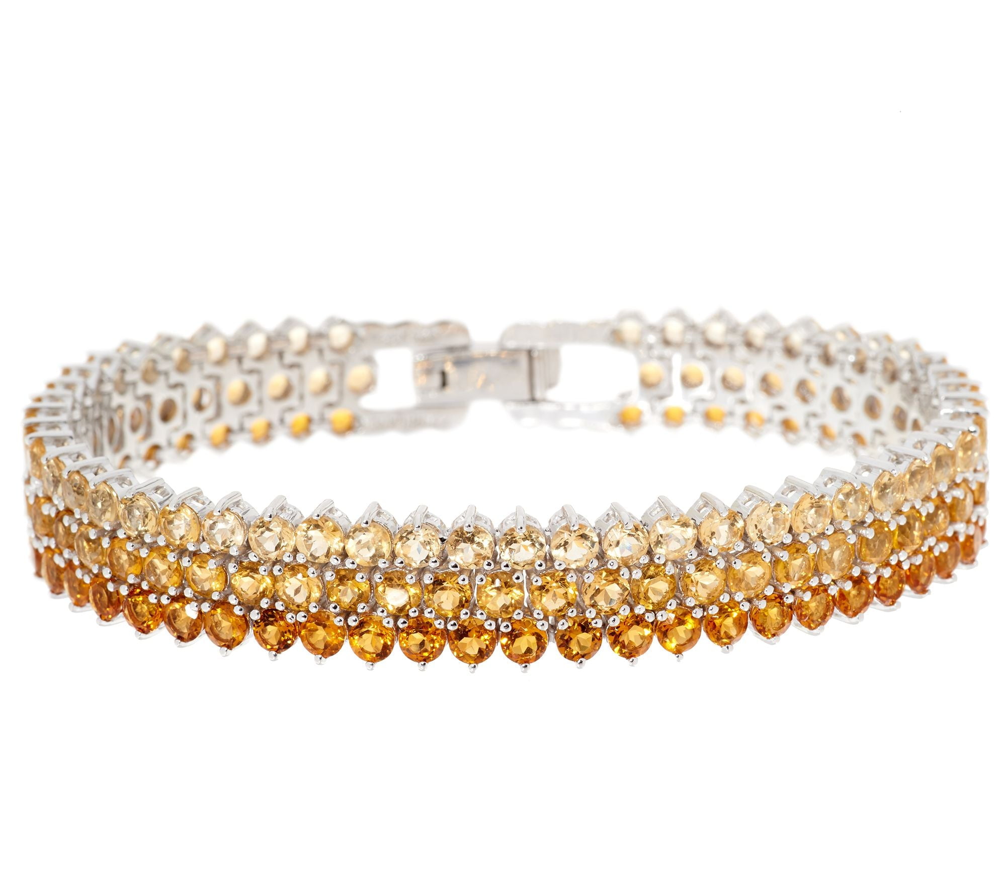 QVC Sterling Silver Ombre Tonal Citrine Bracelet, 7-1/4" - Walmart.com