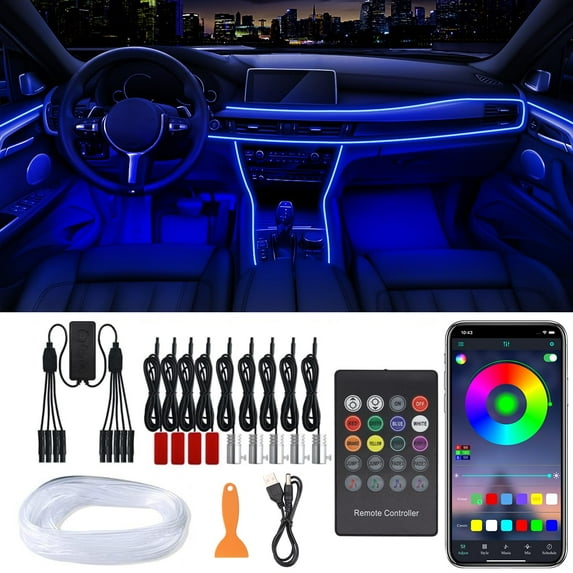 QVEVDACAR Interior Car Lights, CI30 9 in 1 Car Lights with Wireless APP ...