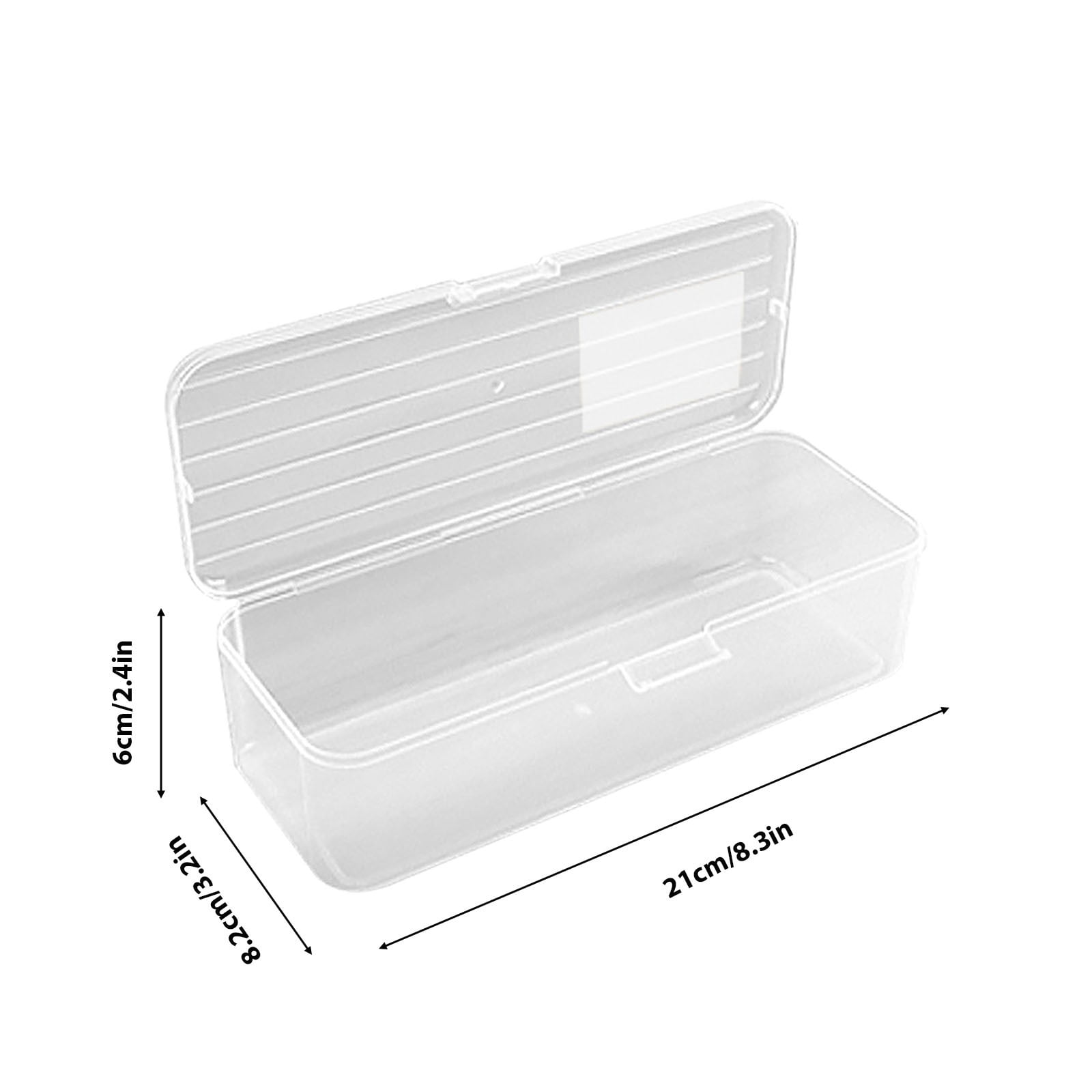 QVNFKO Plastic Large Capacity Clear Pencil Box 1 Pack Hard Pencil Case ...