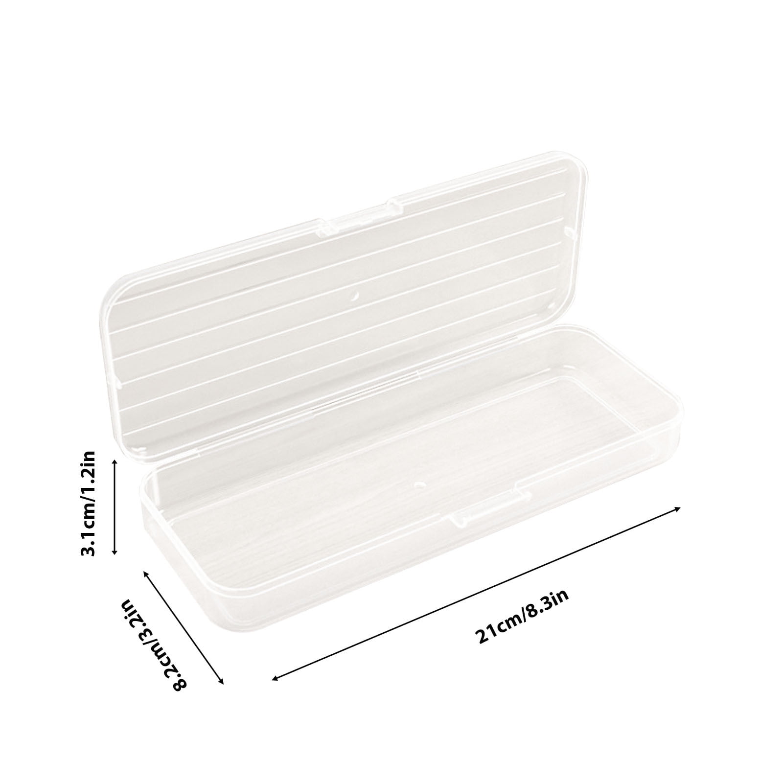 QVNFKO Plastic Large Capacity Clear Pencil Box 1 Pack Hard Pencil Case ...