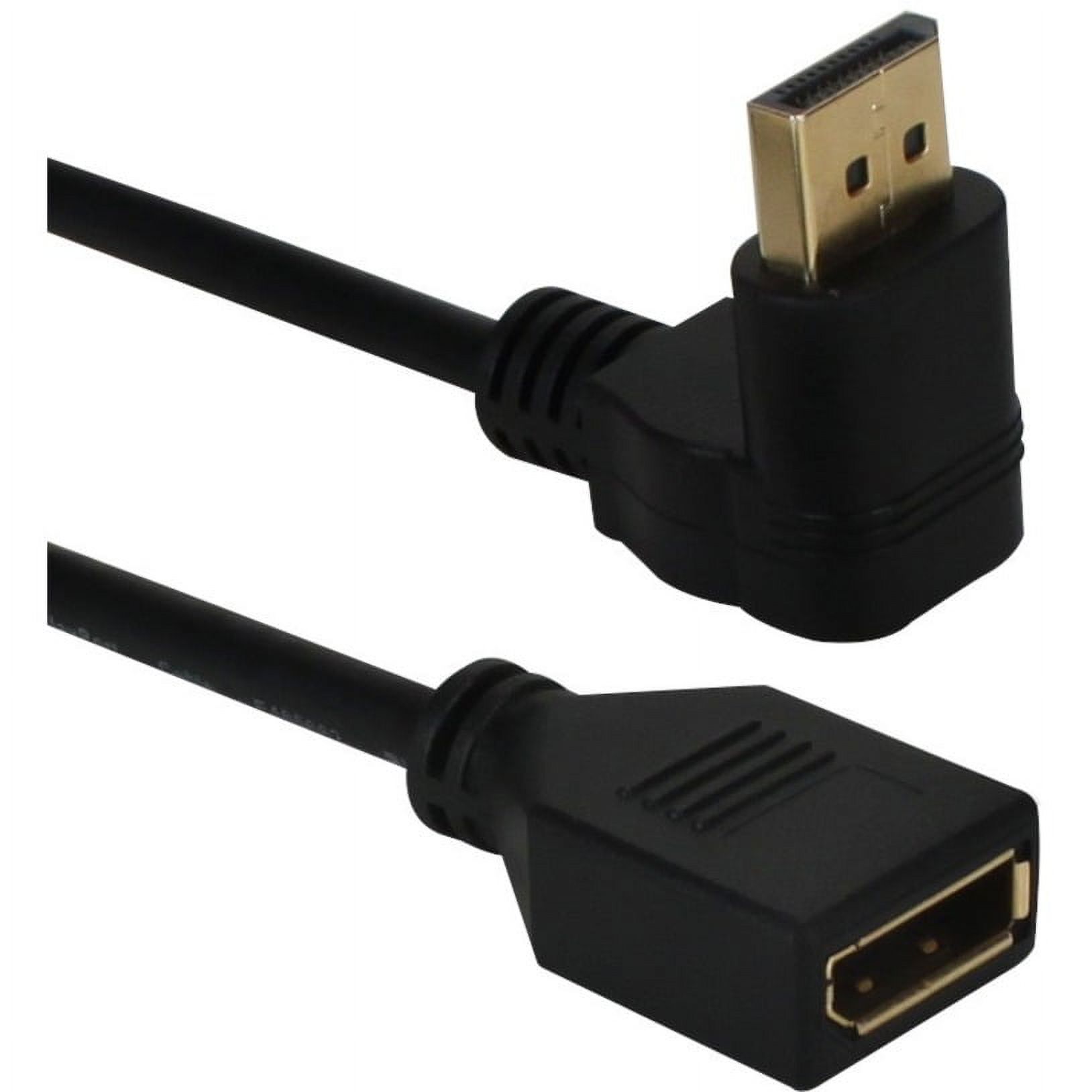 QVS 0.5ft Up-Angle DisplayPort Male to Female UltraHD 4K Flex Adaptor ...