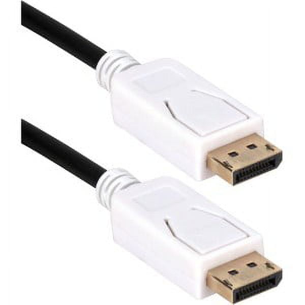 QVS 10 Foot DisplayPort UltraHD 4K Black Cable with Black Connectros ...