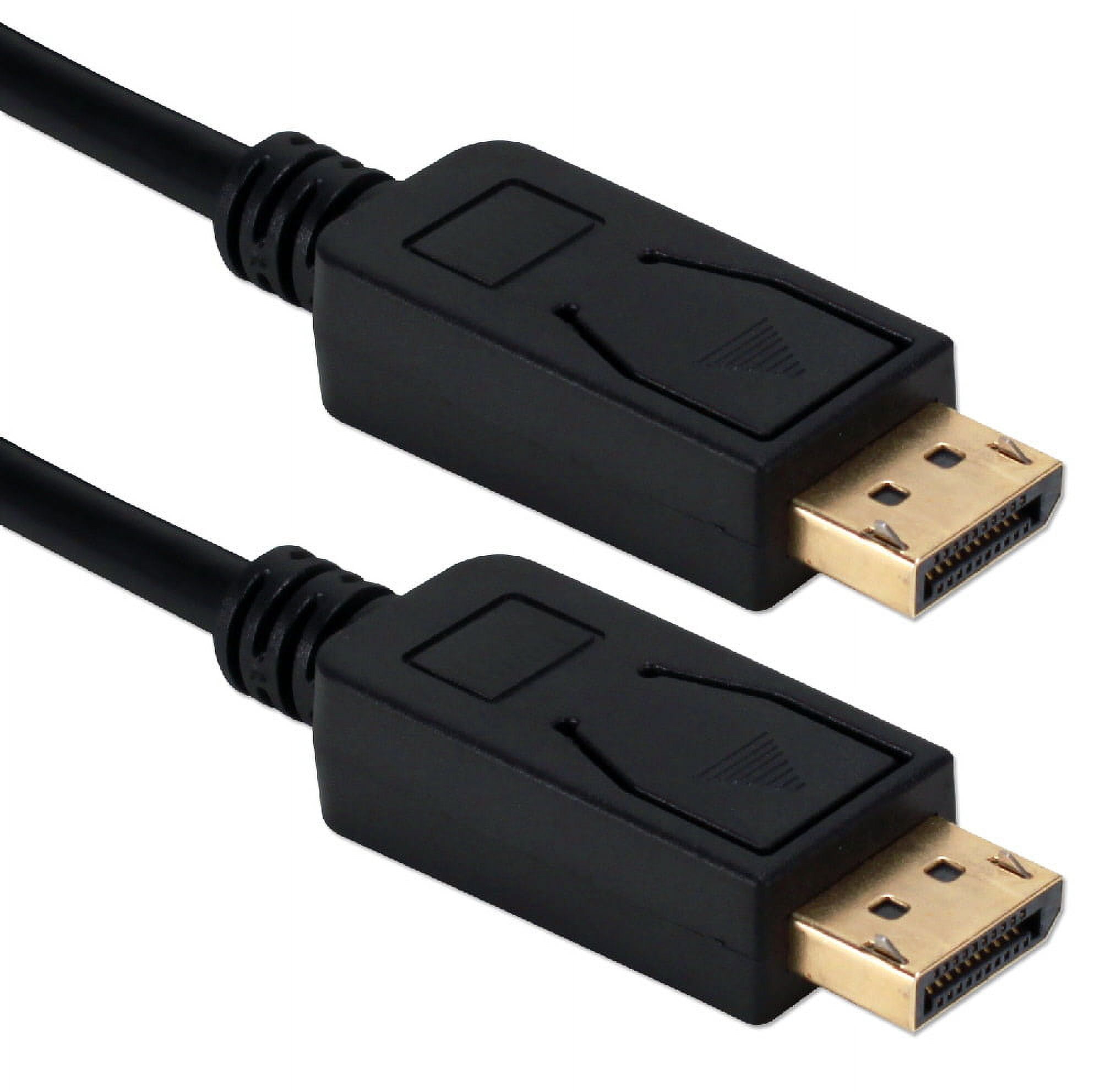 QVS DP16-10 10 ft. Displayport 2.0 Ultra HD 16K Black Cable with Latches - Walmart.com